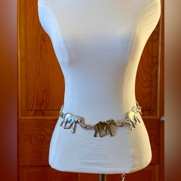 Source Unknown | Accessories | Vintage Silver Tone Chunky Elephant ...